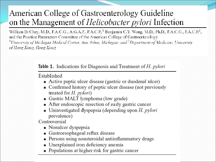 CMO DEBEMOS MANEJAR LA INFECCIN POR HELICOBACTER PYLORI