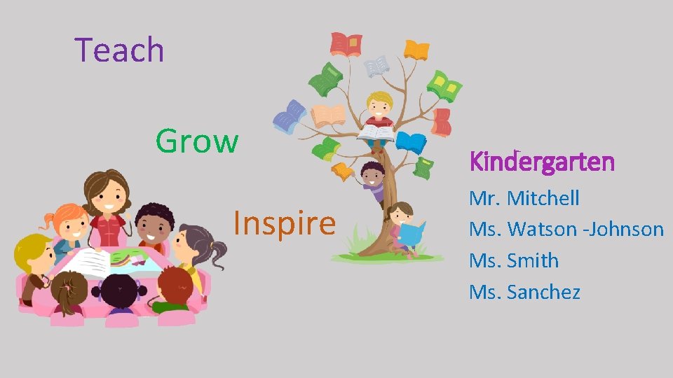 Teach Grow Inspire Kindergarten Mr Mitchell Ms Watson
