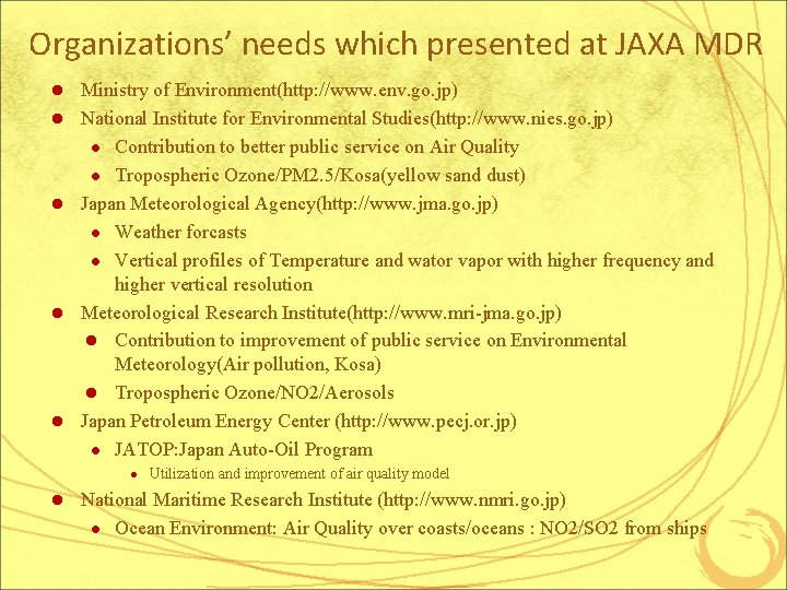 StatusScope of Japanese Geostationary Satellite Shuji Kawakami kawakami