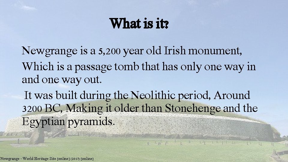 Newgrange Stone Age Passage Tomb An Irish Stone