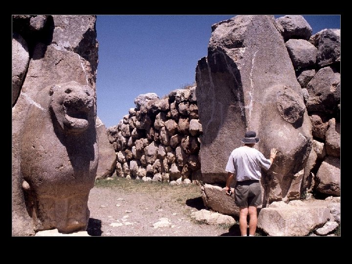 Lion Gate Boghazkoy Turkey c 1400 BCE limestone