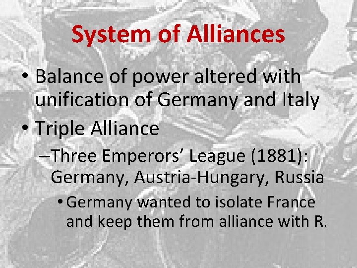 World War I Setting the Stage for War