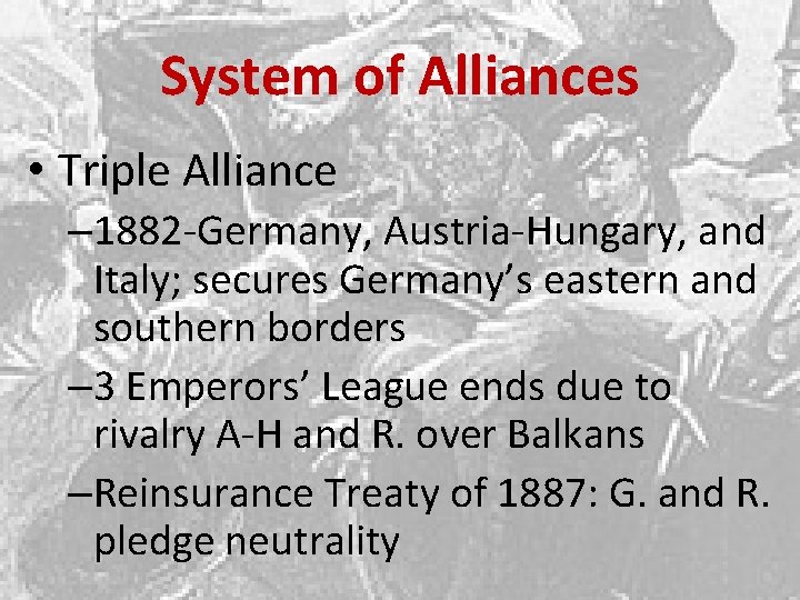 World War I Setting the Stage for War