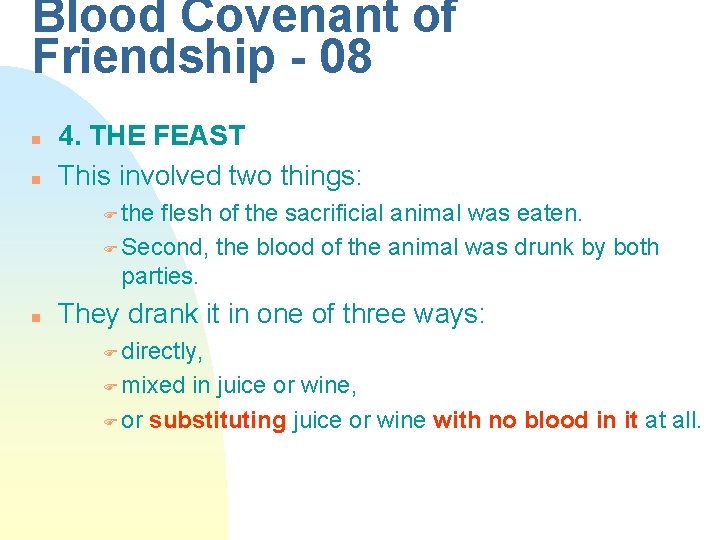 Blood Covenant of Friendship TITLE PAGE n n