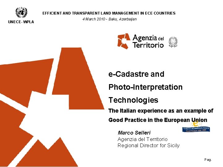 EFFICIENT AND TRANSPARENT LAND MANAGEMENT IN ECE COUNTRIES