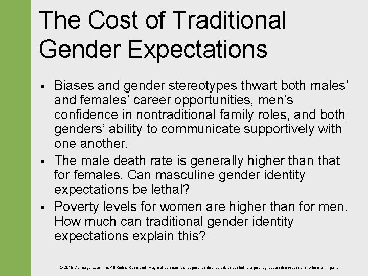 Chapter 3 Gender Identities and Families 2018 Cengage