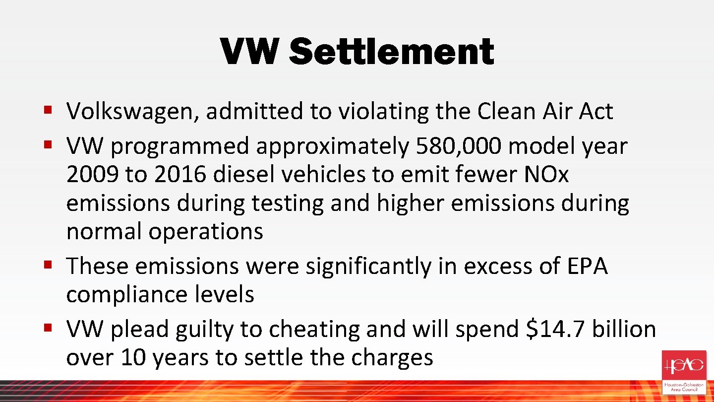 VW Settlement Volkswagen admitted to violating the Clean