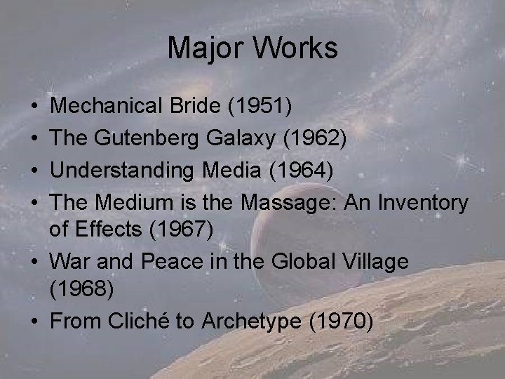 The Gutenberg Galaxy A novel about the effects