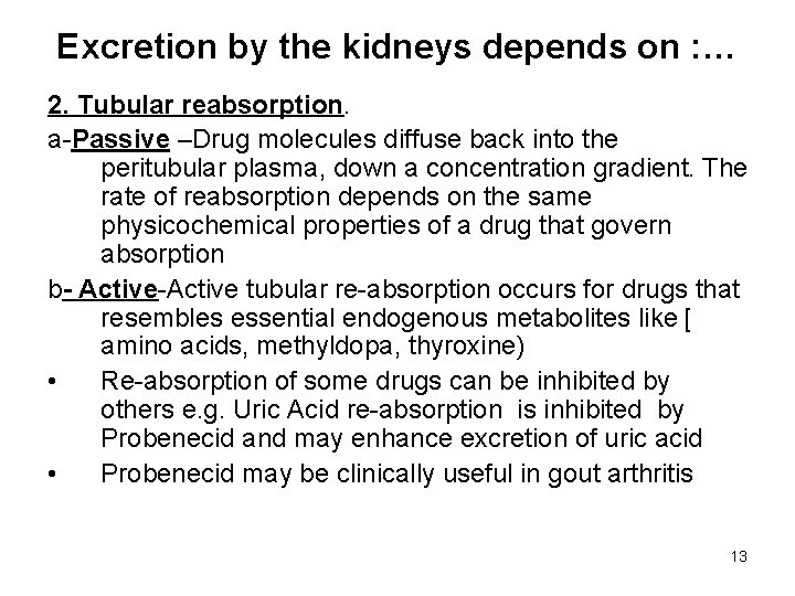 DRUG ELIMINATION 08122011 1 Drug Elimination Learning Objectives