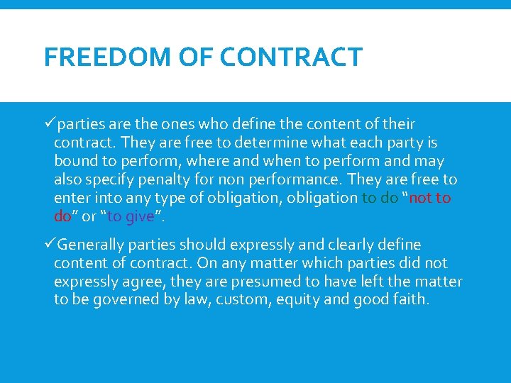 OBJECTS OF CONTRACT Definition art 129 133 Conditions