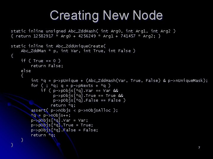 Developing a Simple ZDD Package Alan Mishchenko University