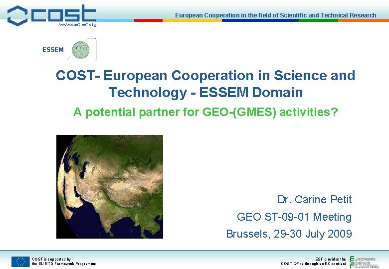 European Cooperation in the field of Scientific and