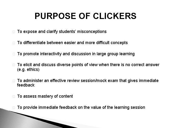 INTEGRATING STUDENT RESPONSE SYSTEMS IN THE CLASSROOM BY
