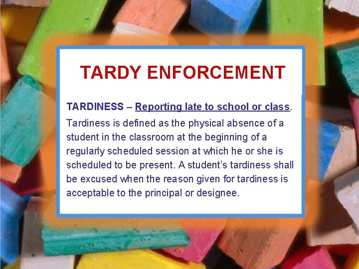 Welcome to the 6 th Grade Orientation 2019