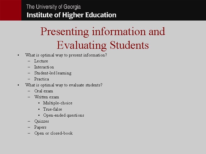 The Bologna Process Faculty Curriculum and Teaching Christopher