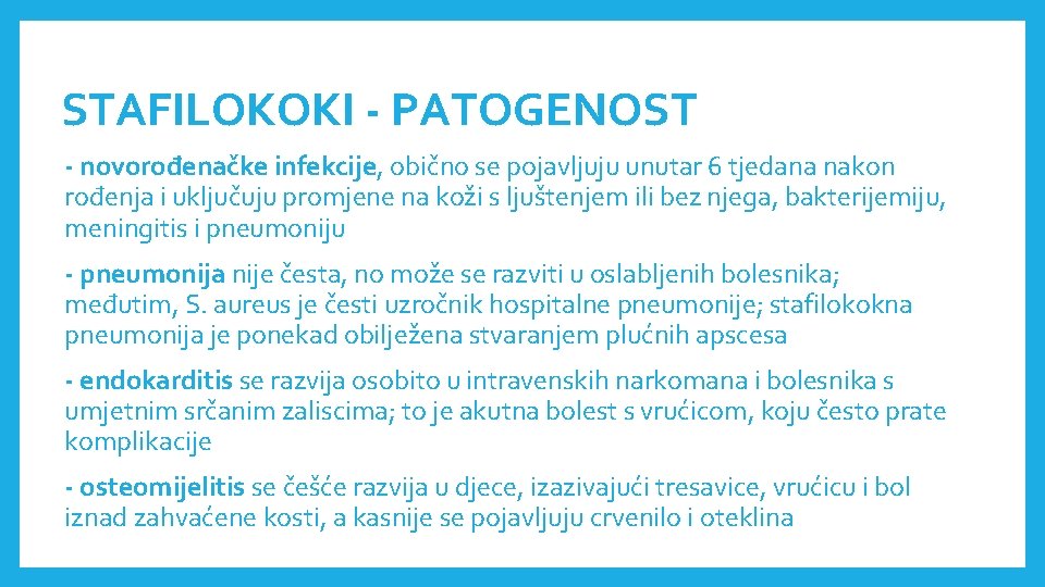 1 GRAMPOZITIVNE KUGLASTE BAKTERIJE ROD STAPHYLOCOCCUS Medicinska kola