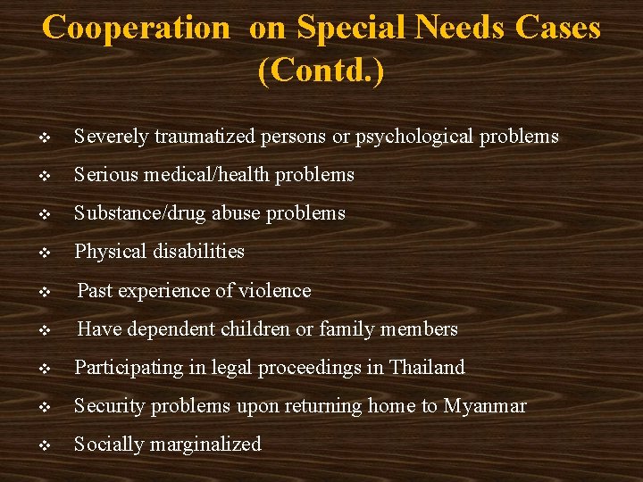 Case Management Myanmar Objective of case Management v