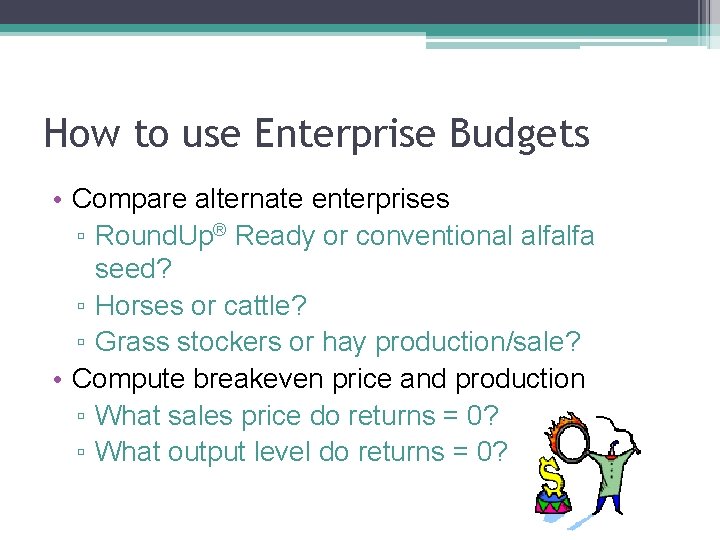 Enterprise Budget Fundamentals Farm Business Planning Lesson 1