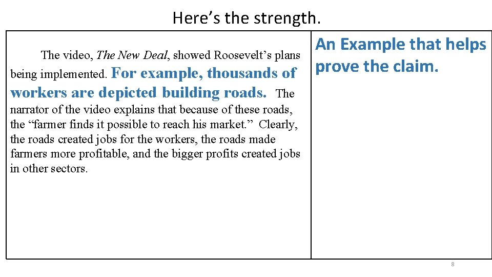 Lesson 36 Evaluating an Exemplar Third Body Paragraph