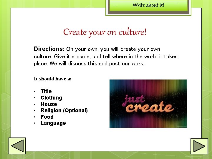 Cultures Around the World Leah Allen Culture Background