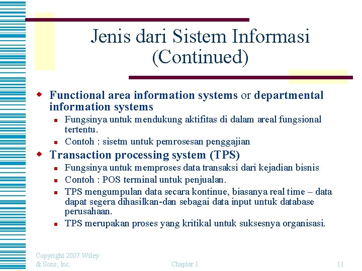 Chapter 1 Sistem Informasi Konsep dan Management w