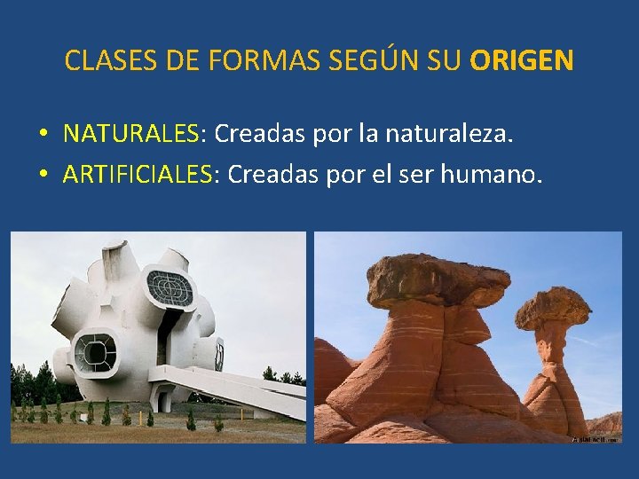 LAS FORMAS Dibujo Artstico I 1 Bachillerato CONCEPTOS