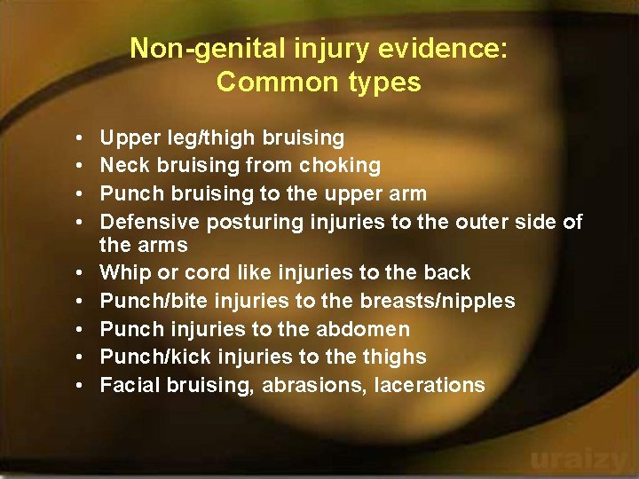 Medicolegal Certificate for injuries 1 Abrasion 0 5