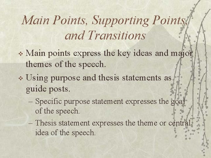 Organizing and Outlining Chapter 11 v This outline