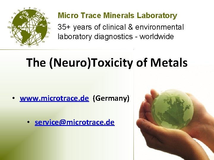 Micro Trace Minerals Laboratory 35 years of clinical