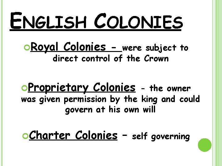 CHAPTER 2 Origins of American Government BASIC CONCEPTS