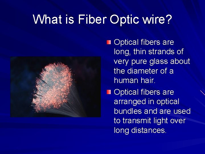 Fiber Optic Communication By Chris Frazier Introduction What