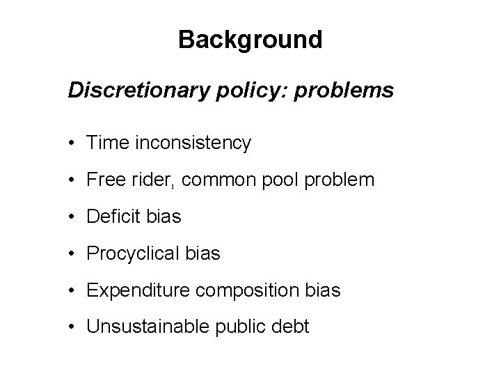 International Experience with RulesBased Fiscal Frameworks Design Issues