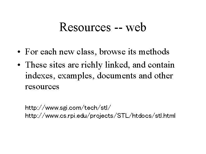 Multimaps Resources web For each new class browse