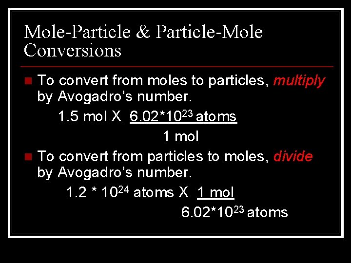 The Mole part I Glencoe Chapter 11 Sections