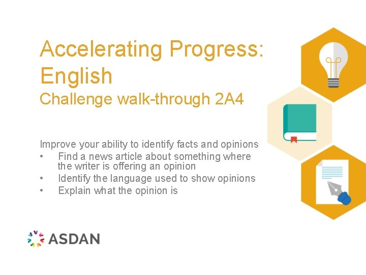 Accelerating Progress English Challenge walkthrough 2 A 4