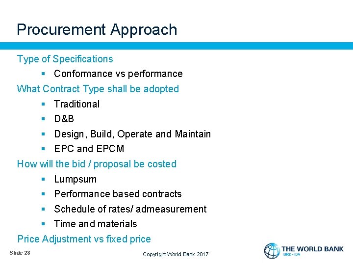 2016 PROCUREMENT FRAMEWORK Project Procurement Strategy for Development
