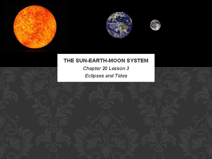 THE SUNEARTHMOON SYSTEM Chapter 20 Lesson 3 Eclipses