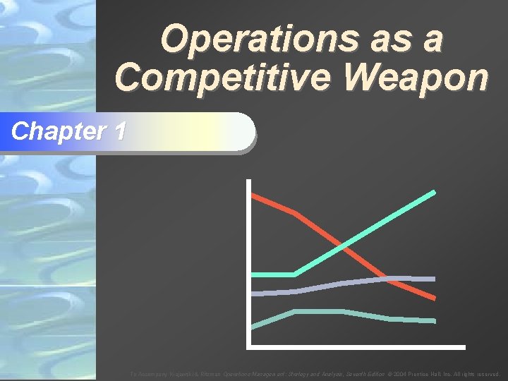 Operations as a Competitive Weapon Chapter 1 To