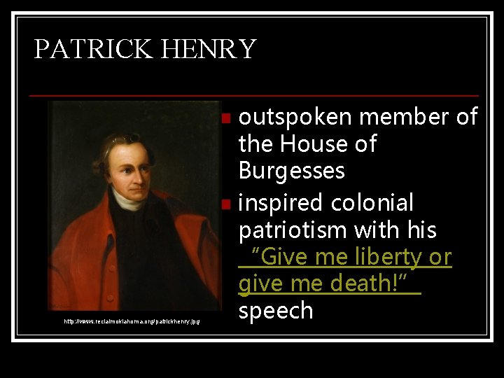 Key People and Events of the Revolutionary War