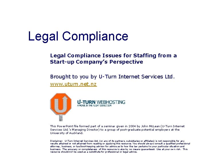 Legal Compliance Issues for Staffing from a Startup