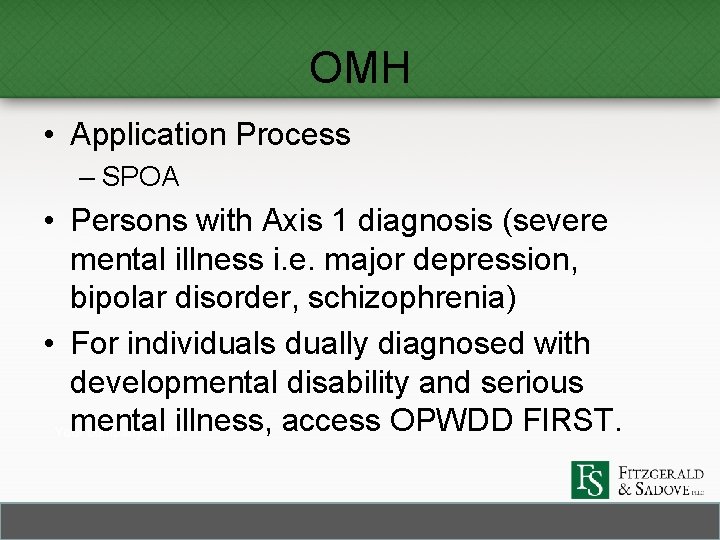 HOUSING AND GOVERNMENT BENEFITS FOR YOUR ADULT SONDAUGHTER