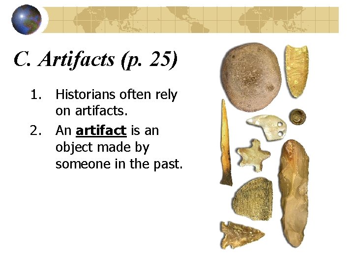 2 1 Understanding History pp 24 29 Objectives