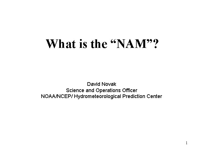 What is the NAM David Novak Science and
