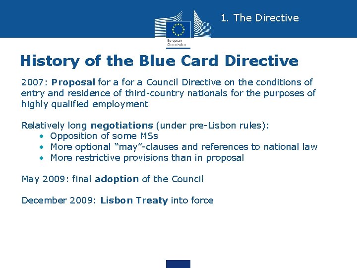 The EU Blue Card Directive and its Review