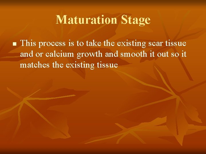 The Healing Process Stages of Healing n n