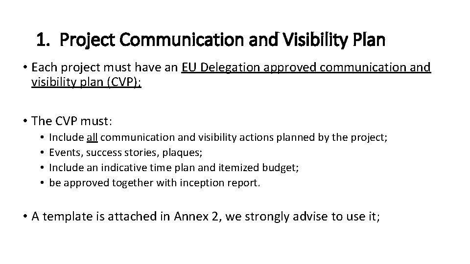 Supplementary Guidelines for EU Visibility in Georgia March