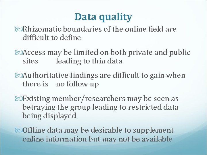 Qualitative data analysis an introduction Chapter 12 Cyberethnography