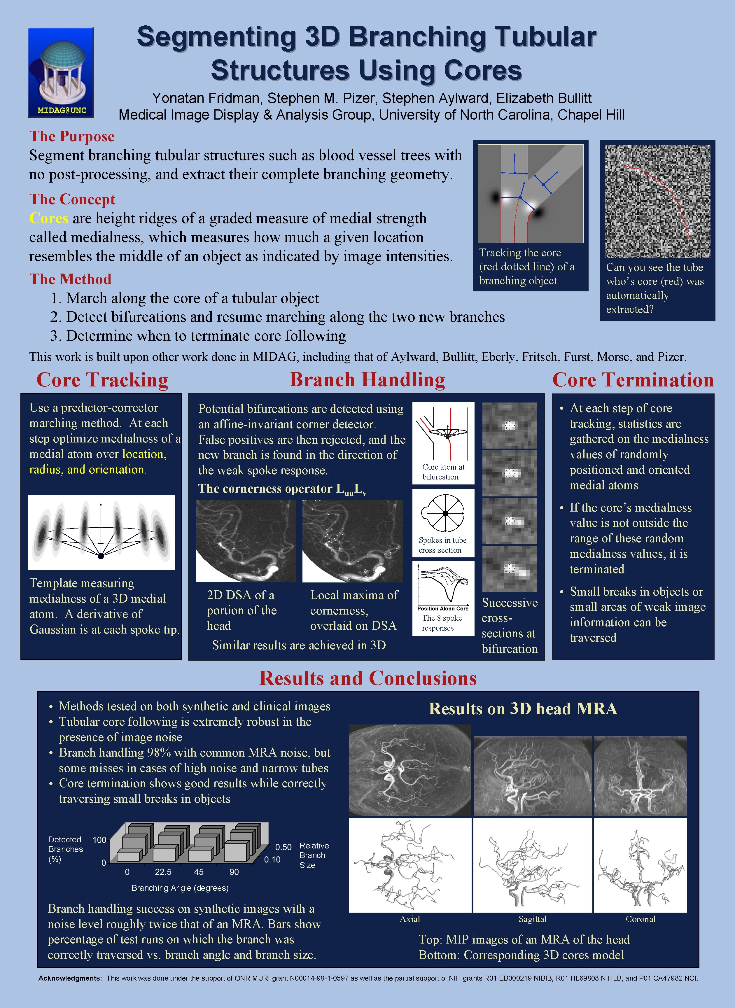 Segmenting 3 D Branching Tubular Structures Using Cores