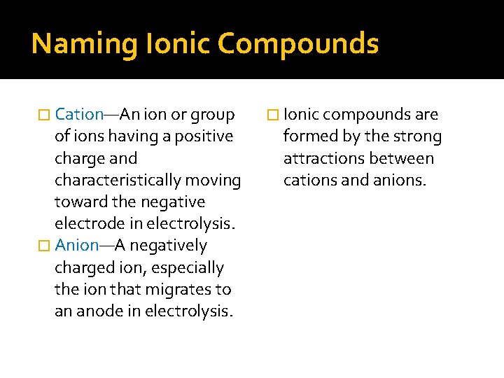 Chapter 4 The Structure of Matter Section 3