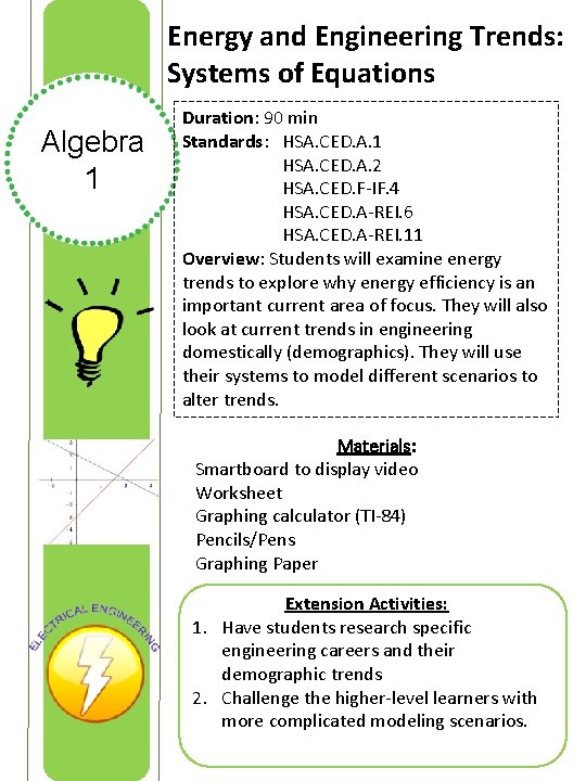 Energy and Engineering Trends Systems of Equations Algebra
